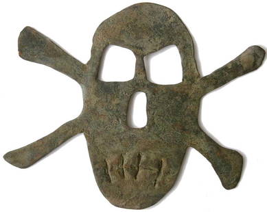 Original German Ww2 Skull & Bones F. Helmet M35 Or M42