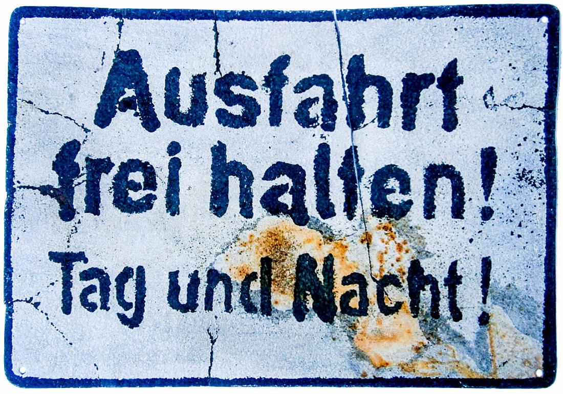 Original German WW2 Sign Stop Entry Day & Night