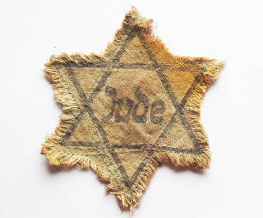 Jewish Ww2 Yellow Star Of David Jude Fr. Litzmannstadt
