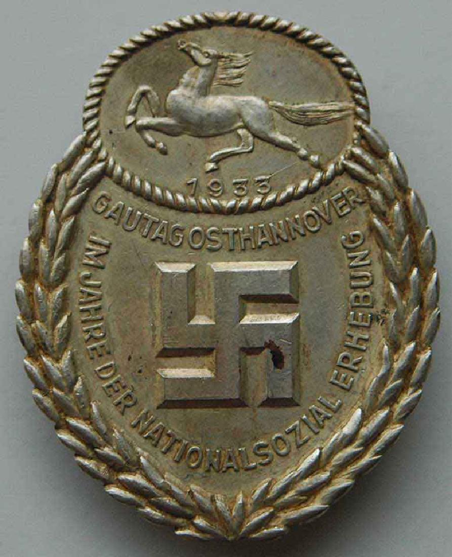 German Ww2 Gau Honor Badge, East Hannover 1933