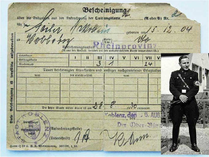 German Ww2 Special Id For Ss, Driving Anywhere, 1935