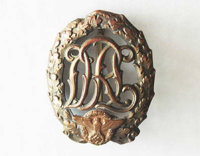 Ww2 German Drl Saarland Reunification Gaufest Badge 1935