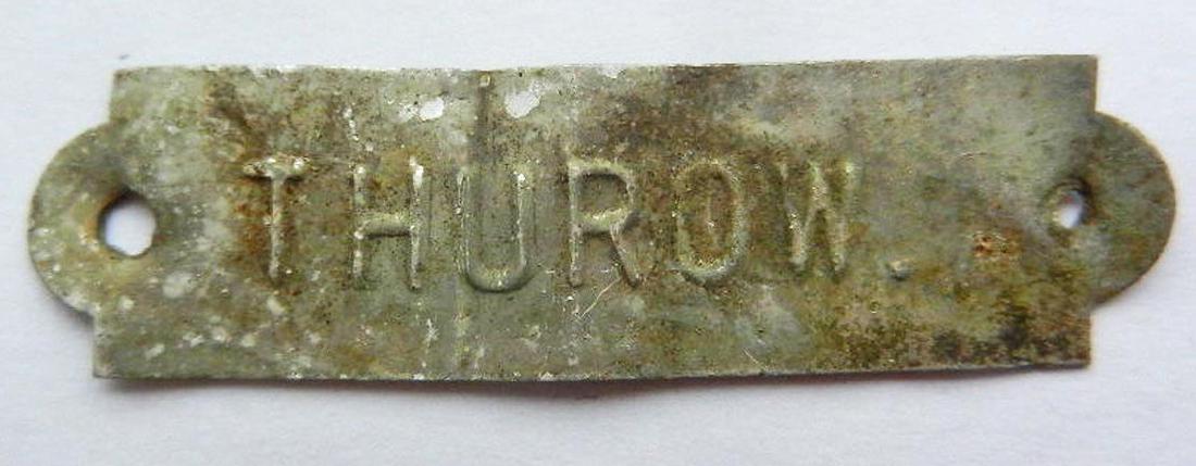 Original Jewish WW2 Sign for Doctor Thurow