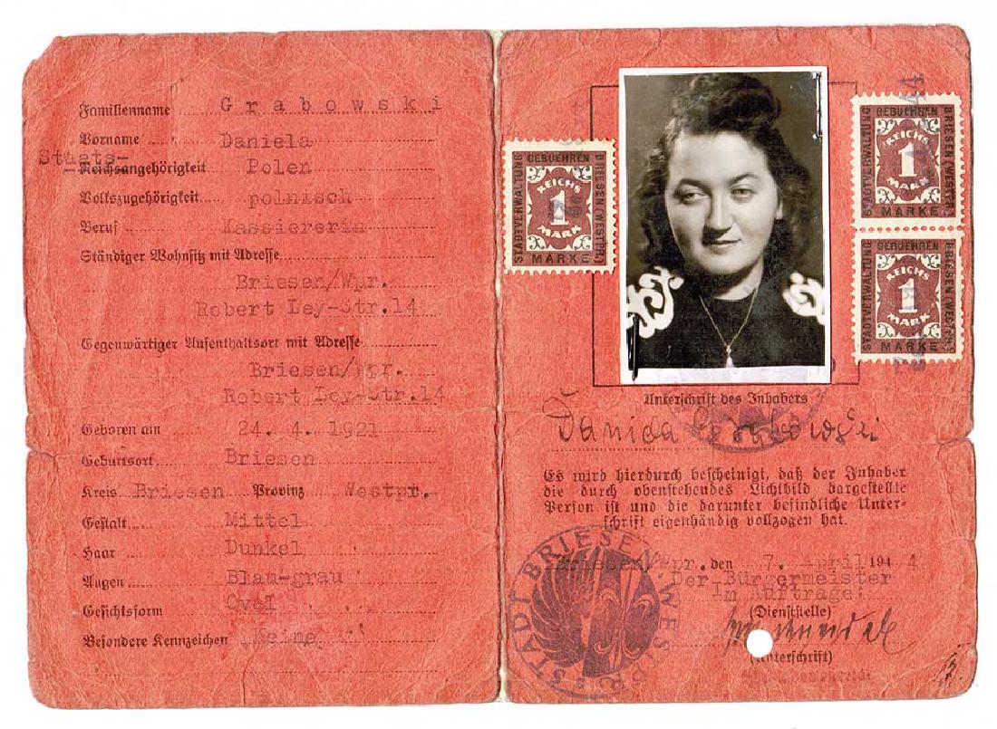 German WW2 ID Document Ausweise, 1944