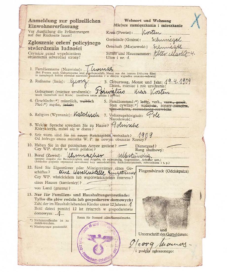 German WW2 Polizei Criminal Record w. Fingers Stamp - Feb 17, 2019 | V ...