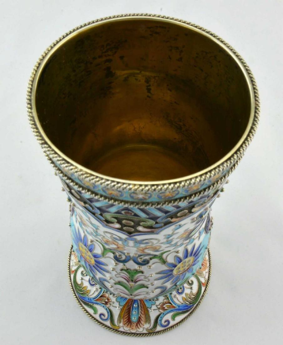 FABERGE - RUSSIAN FEODOR RUCKERT ENAMEL VASE