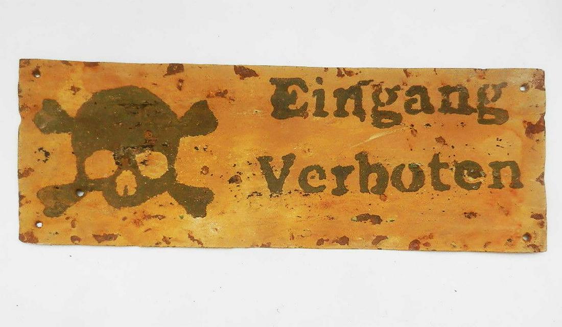 ORIGINAL GERMAN WW2 SIGN EINGANG VERBOTEN - Dec 07, 2019 | V.N ...