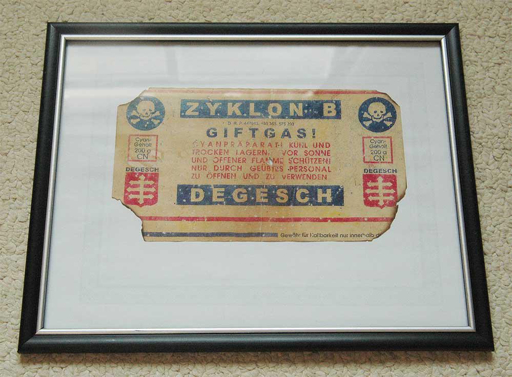 German Ww2 Label Of Zyklon B Can, Gas