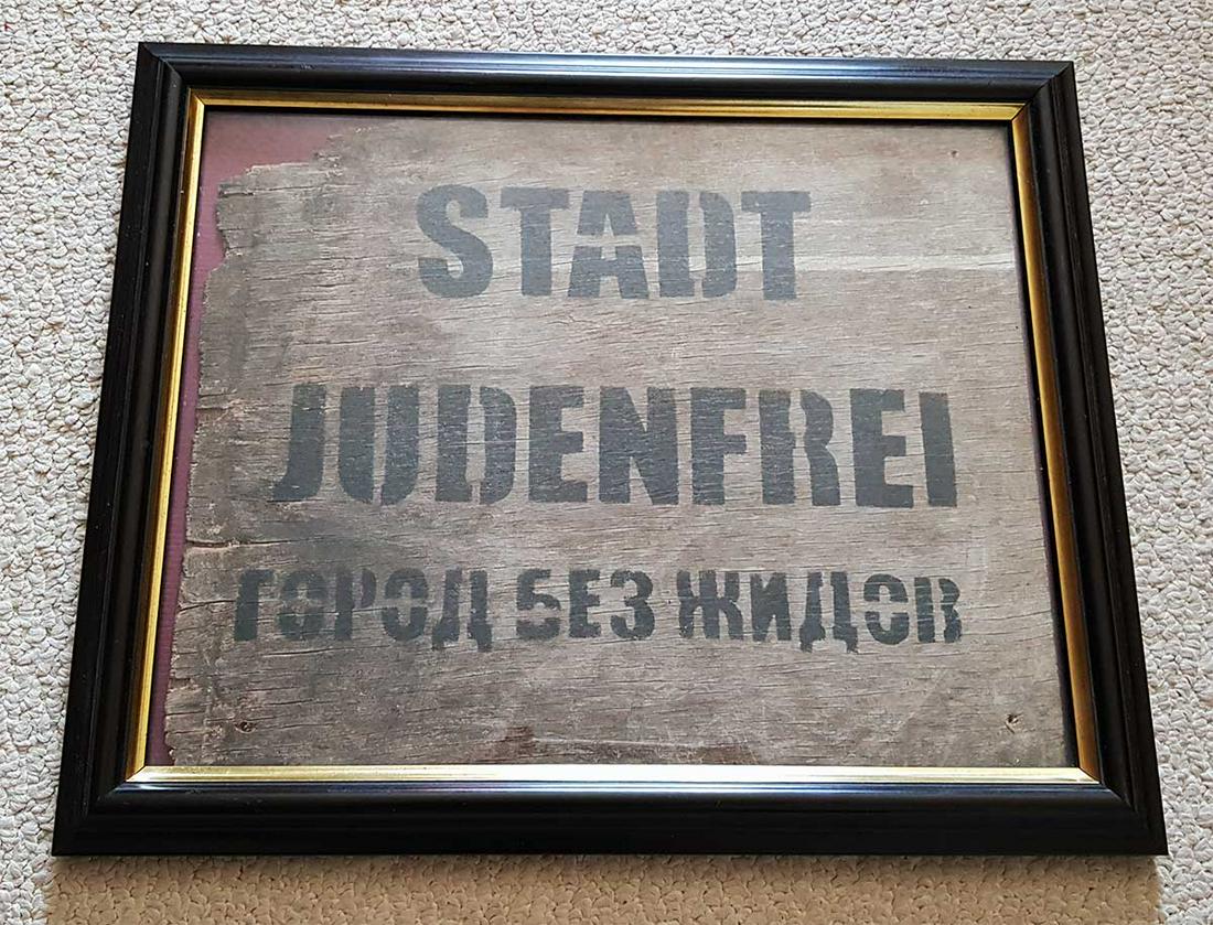German Ww2 Sign Prohibitead For Jews, Litzmannstadt