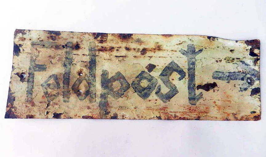 Rare German Ww2 Sign Pointer Feldpost