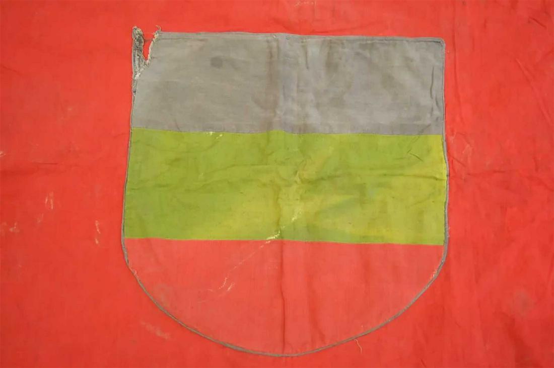 German Wwii Service Russian Terek Cossack Flag, 1942