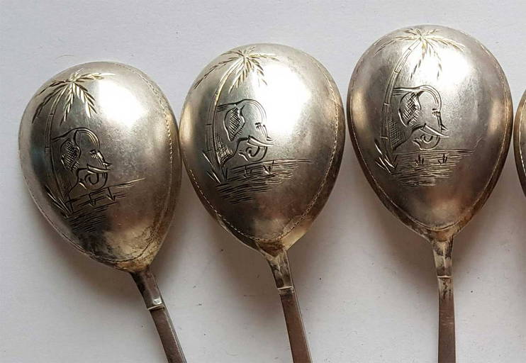Russian Imperial Silver Spoons, Marked