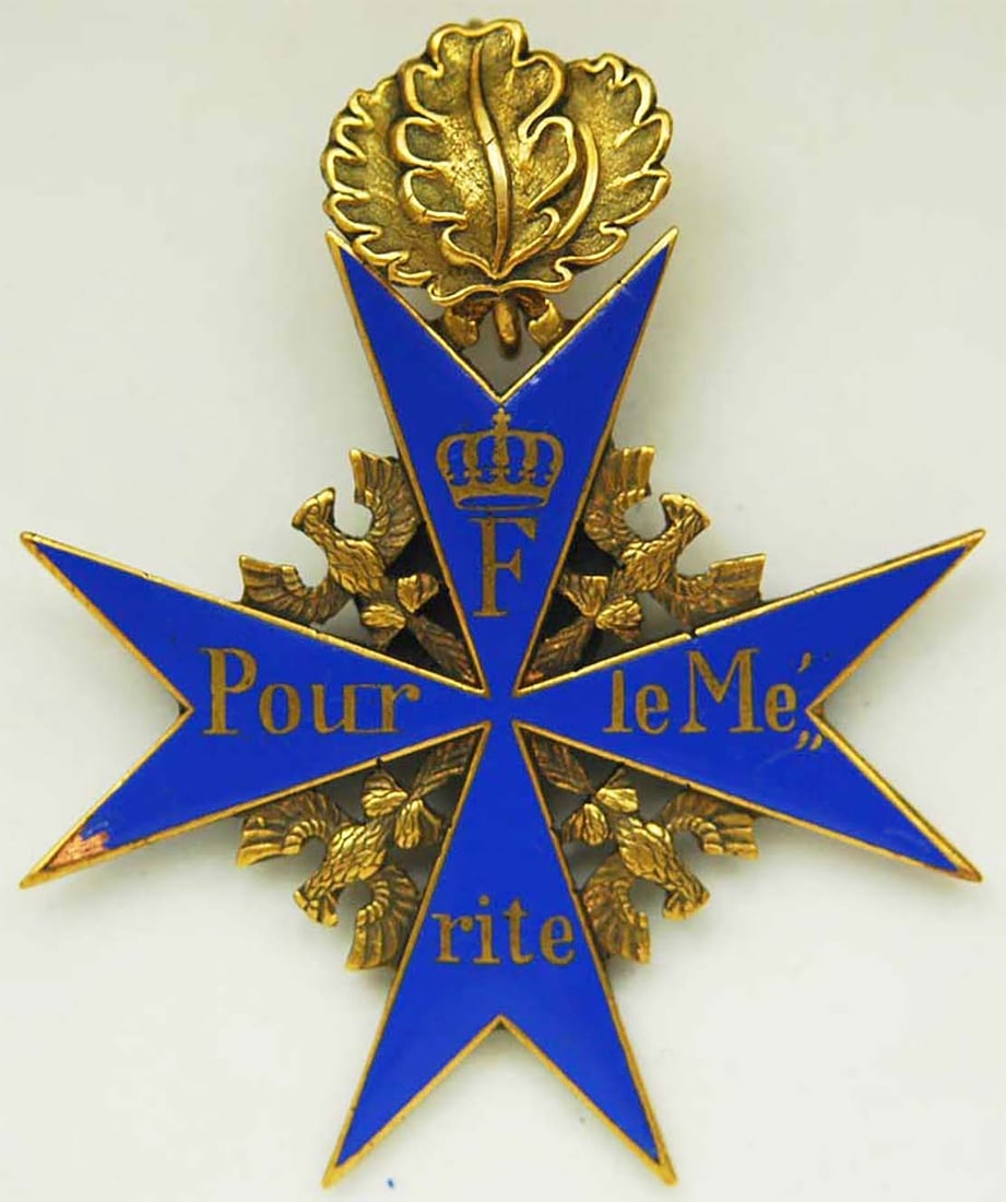 Buy Order Pour Le Merite W. Oak Leaves, Blue Max | V.n. Collectible In Wa