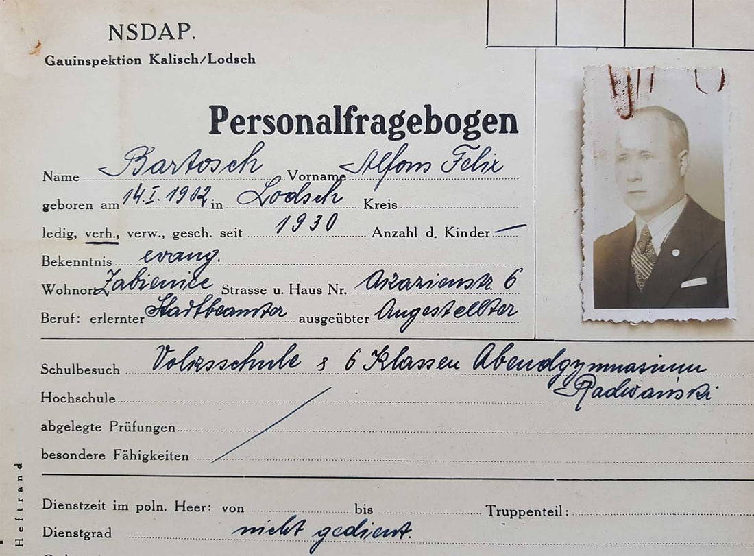 German Wwii Card For Arian, Member Of Nsdap Auction