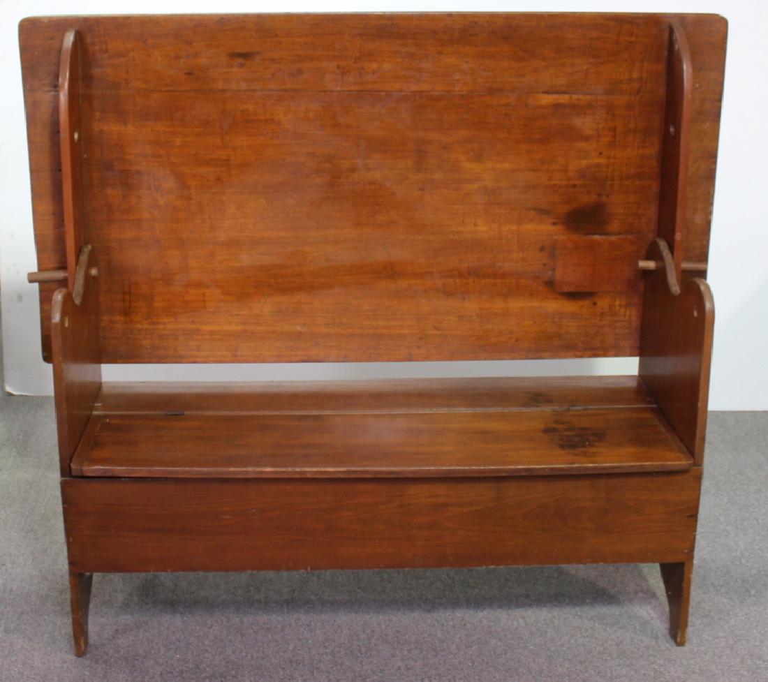 Early 20th C. Pine Settle / Bench Table (#0240) on Oct 07, 2017 ...