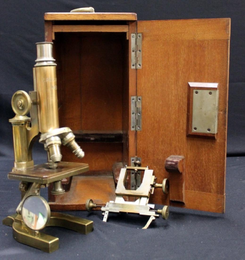 19C. C.Reichert, Wein, Brass Microscope