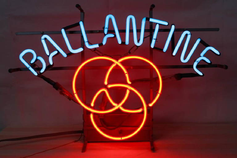 Ballantine Beer Neon Window Sign