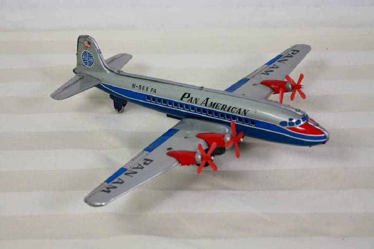 Vintage 1950's Pan American Friction Toy Plane