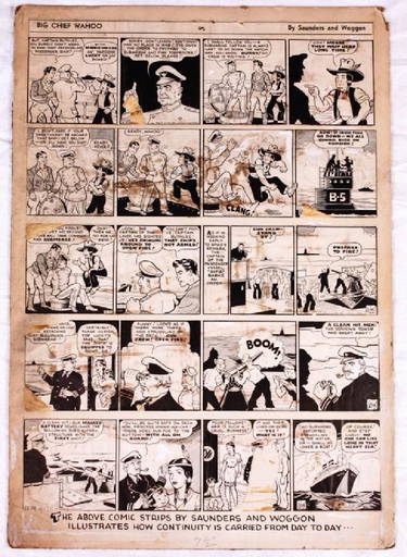 Vintage Big Chief Wahoo Comic Strips By Woggon