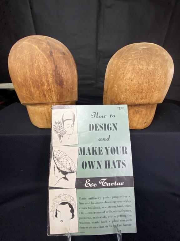 Wood Hat Forms & Book On Hat Making