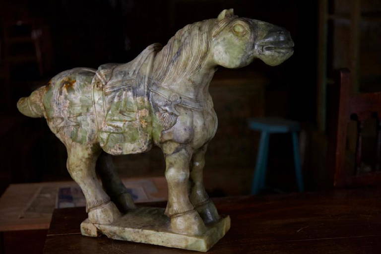 Antique Carved Stone Horse