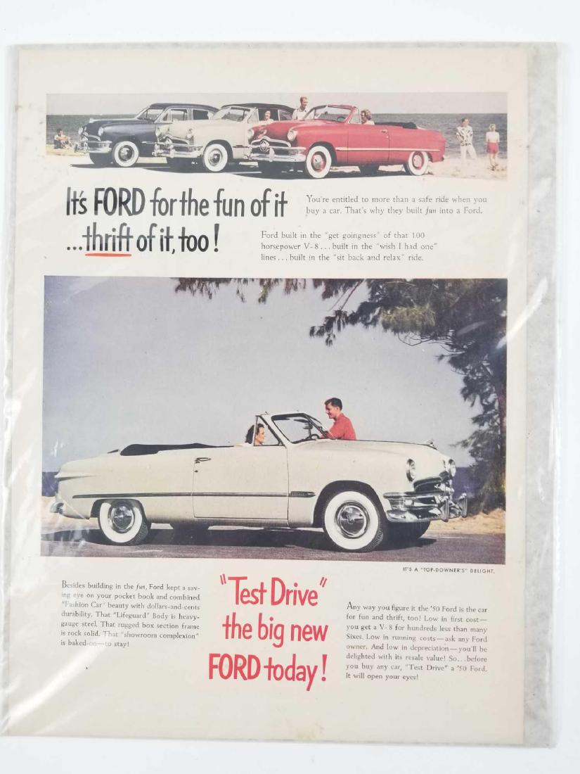 Vintage Ford Motor Company Marketing Ad & News Clipping