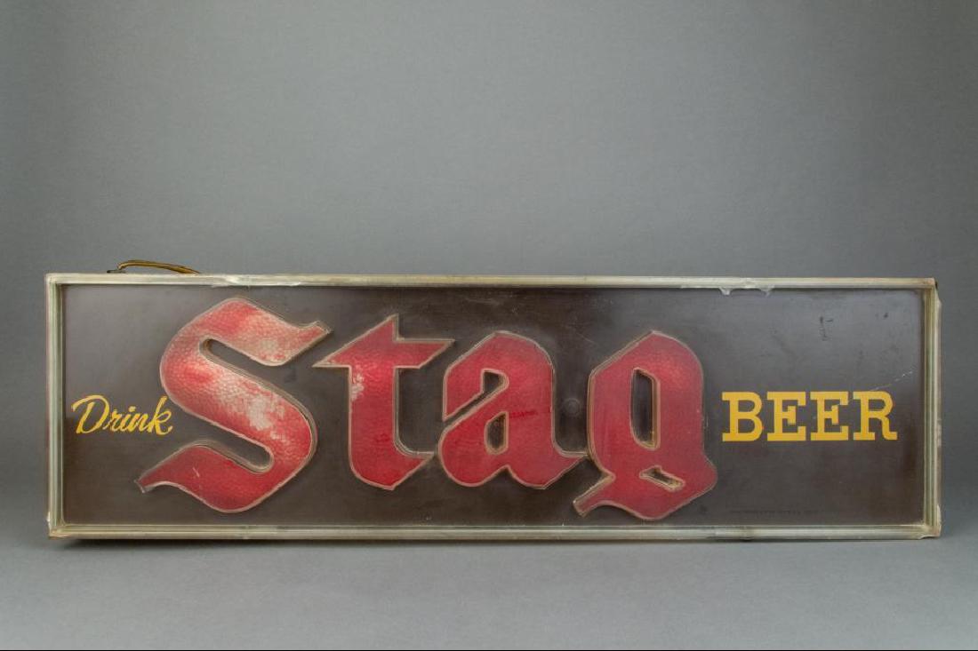 Vintage Stag Beer Light up Advertising Sign