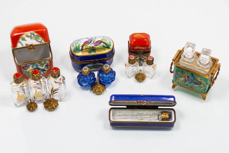 Five (5) Vintage Caron France Vialard Trinket Boxes