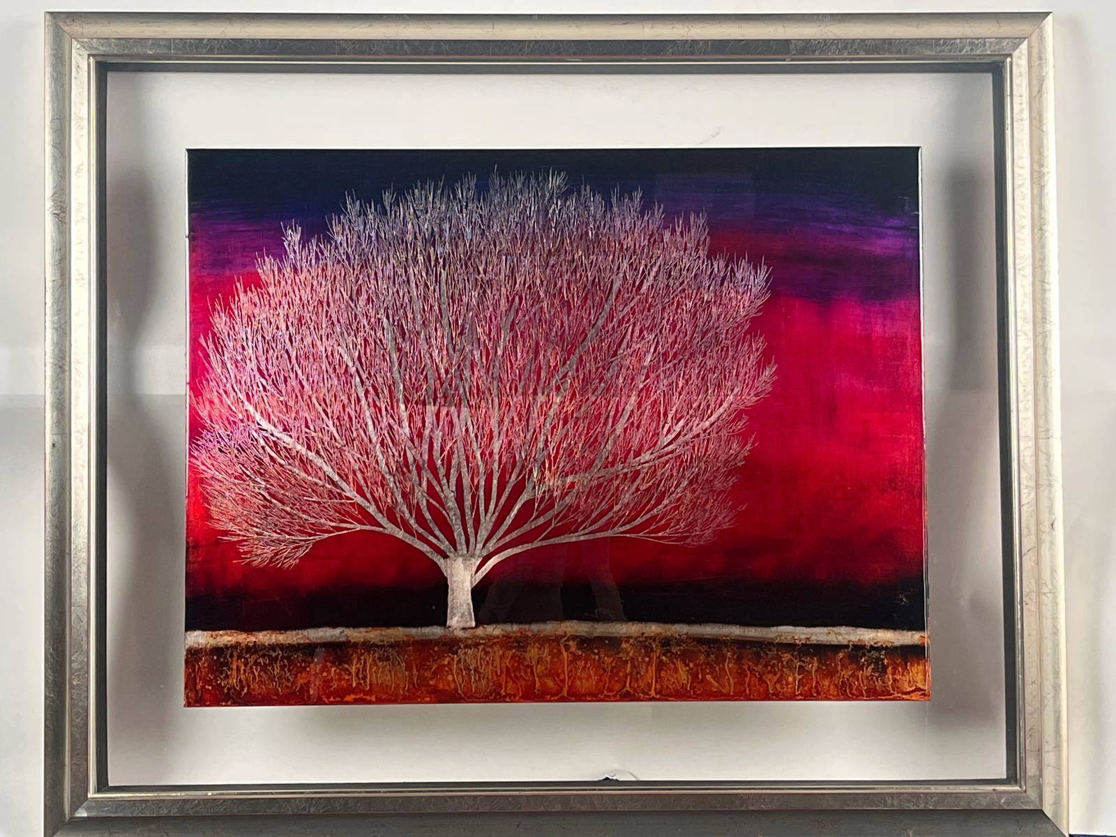 Nakisa Seika "silent Grove" Mixed Media On Wood Auction