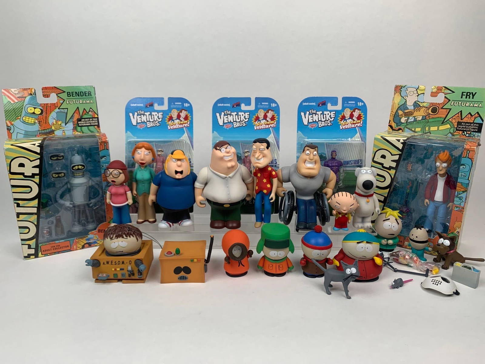 Large Lot Of Adult Swim Action Figures (family Guy, Venture Brothers ...