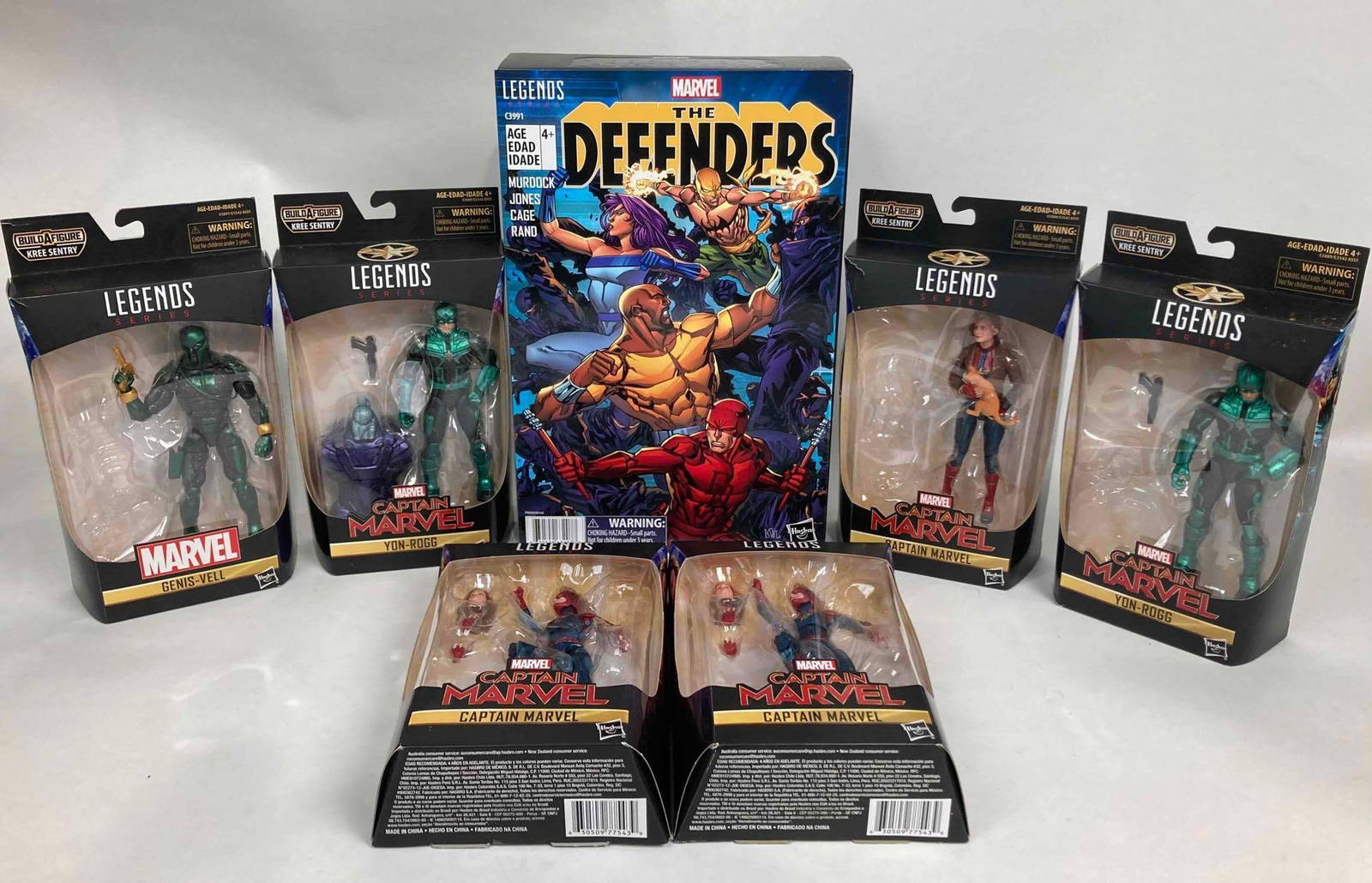 6 Marvel Legends Action Figures And Set Of 4 Marvel Defenders (hasbro ...