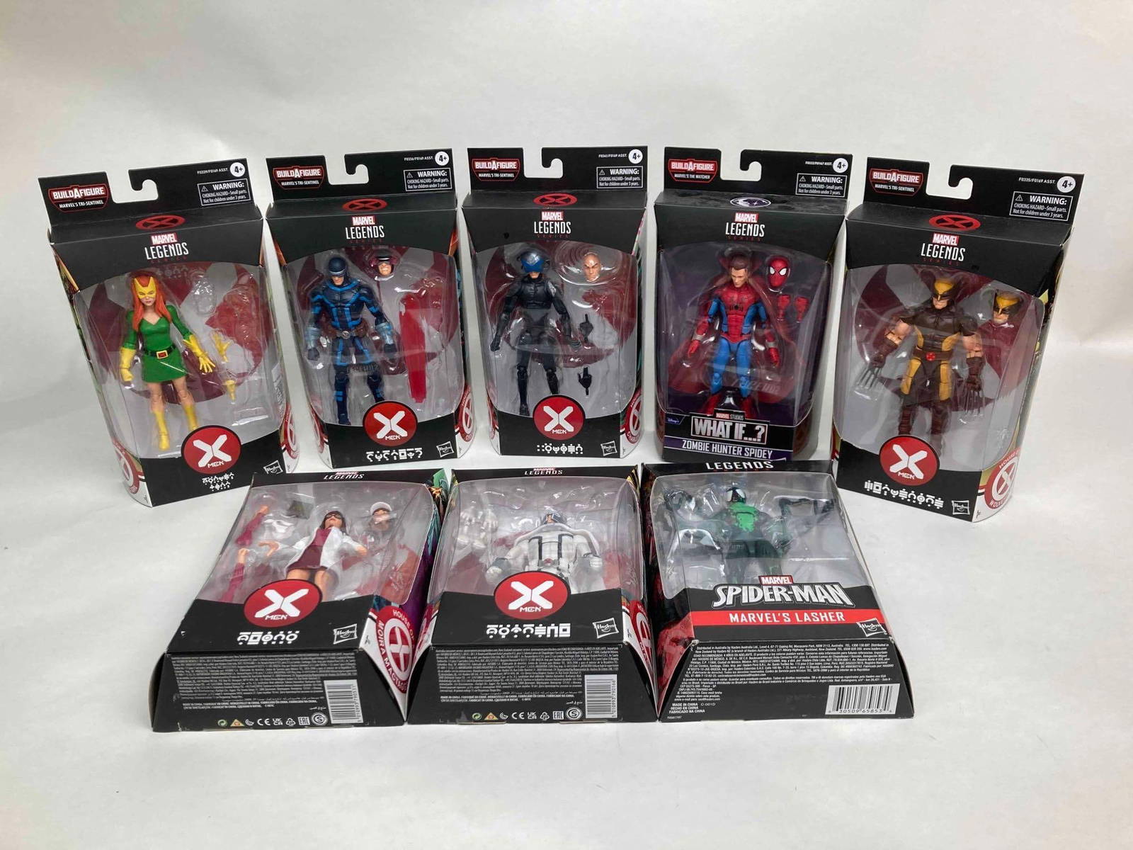 8 Marvel Build-a-figure Tri-sentinel And "the Watcher" Action Figures ...