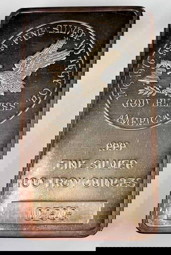 100 Oz Silver Tri State Refining And Investment Ingot Bar