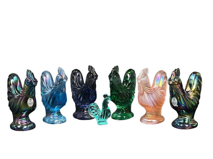 Fenton Glass Roosters