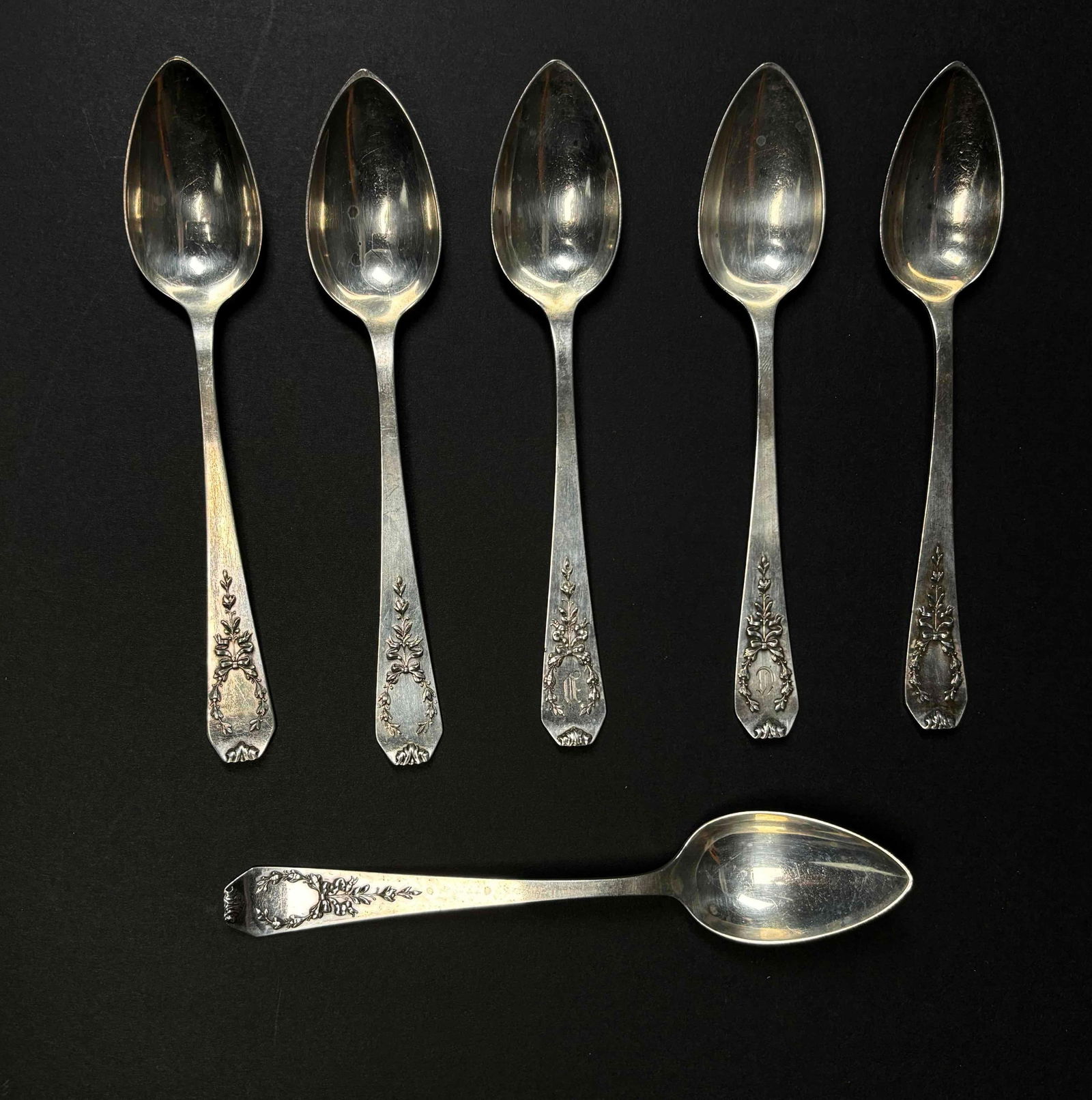6 Antique Whiting Sterling Silver Spoons (madame Jumel) Auction
