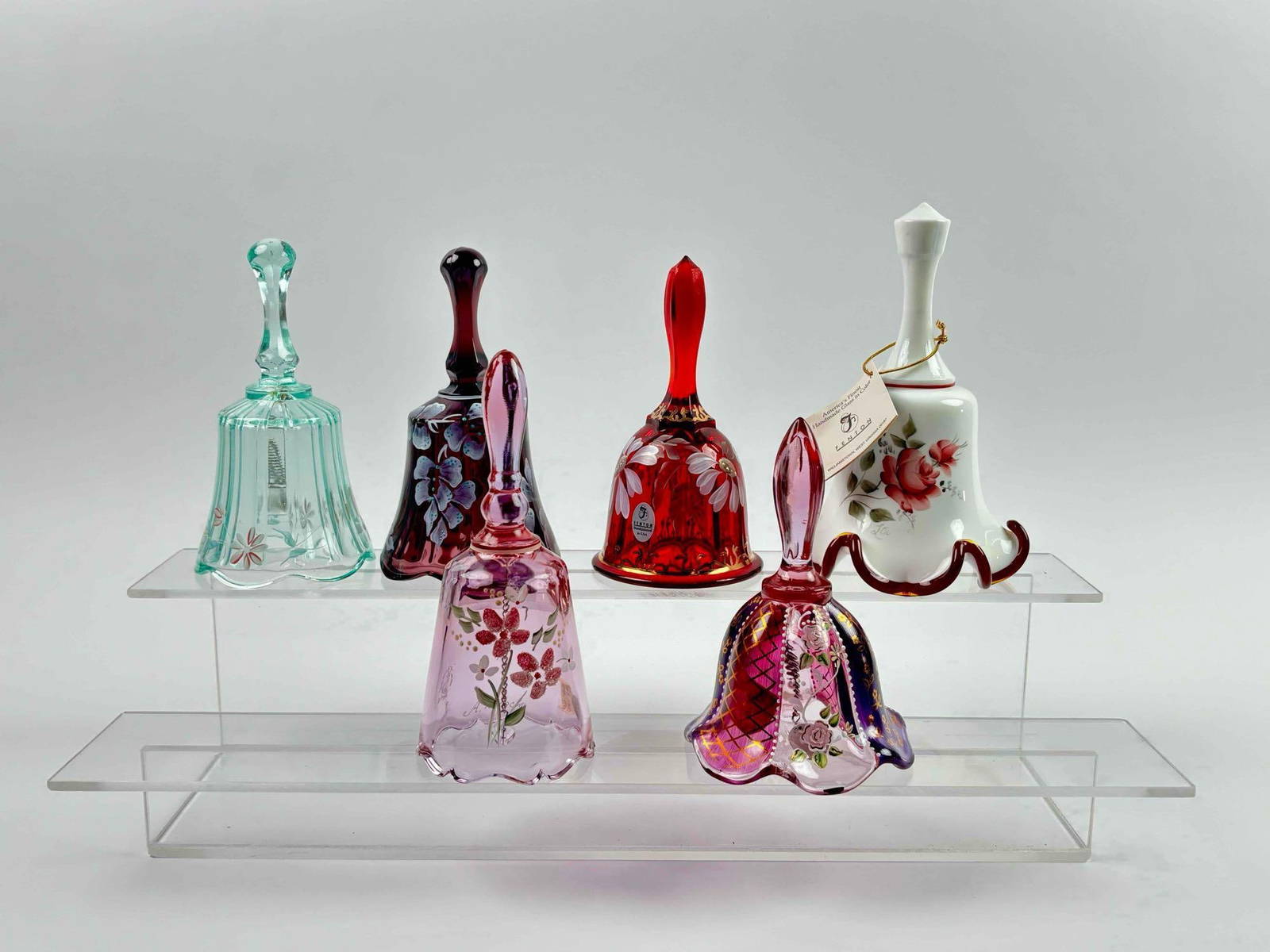 Assortment Of 6 Fenton Bells Auction