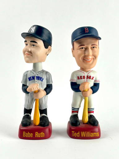 Babe Ruth And Ted Williams 1994 Sams Cooperstown Collection Bobblehead ...