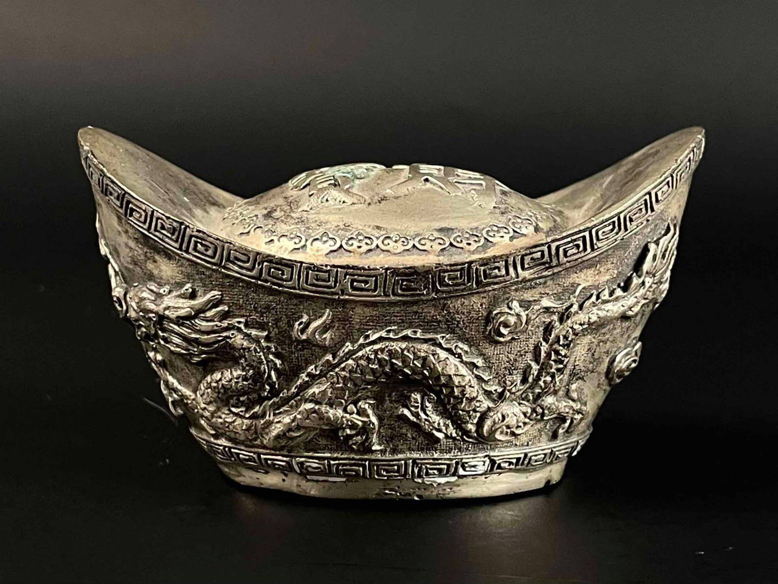Chinese Silver Sycee Ingot Boat Auction