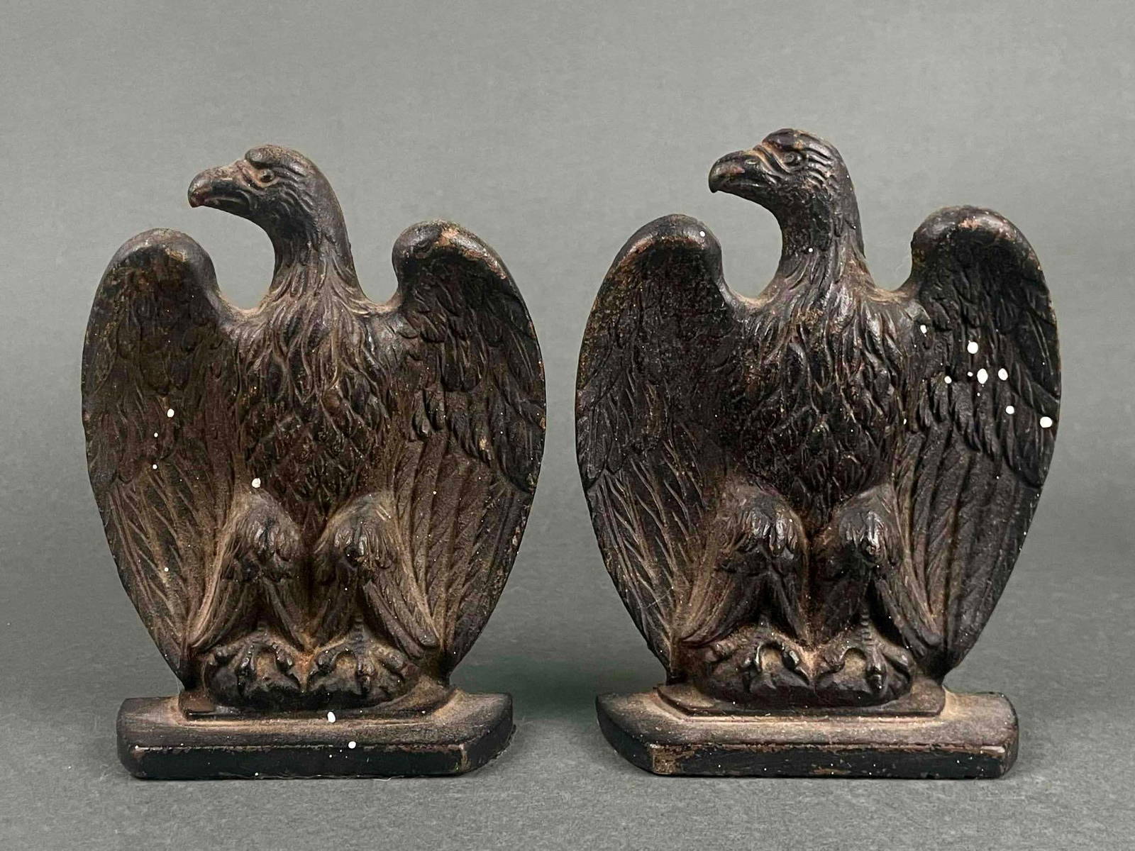 Pair Of Robert Emig Cast Iron Eagle Bookends Auction