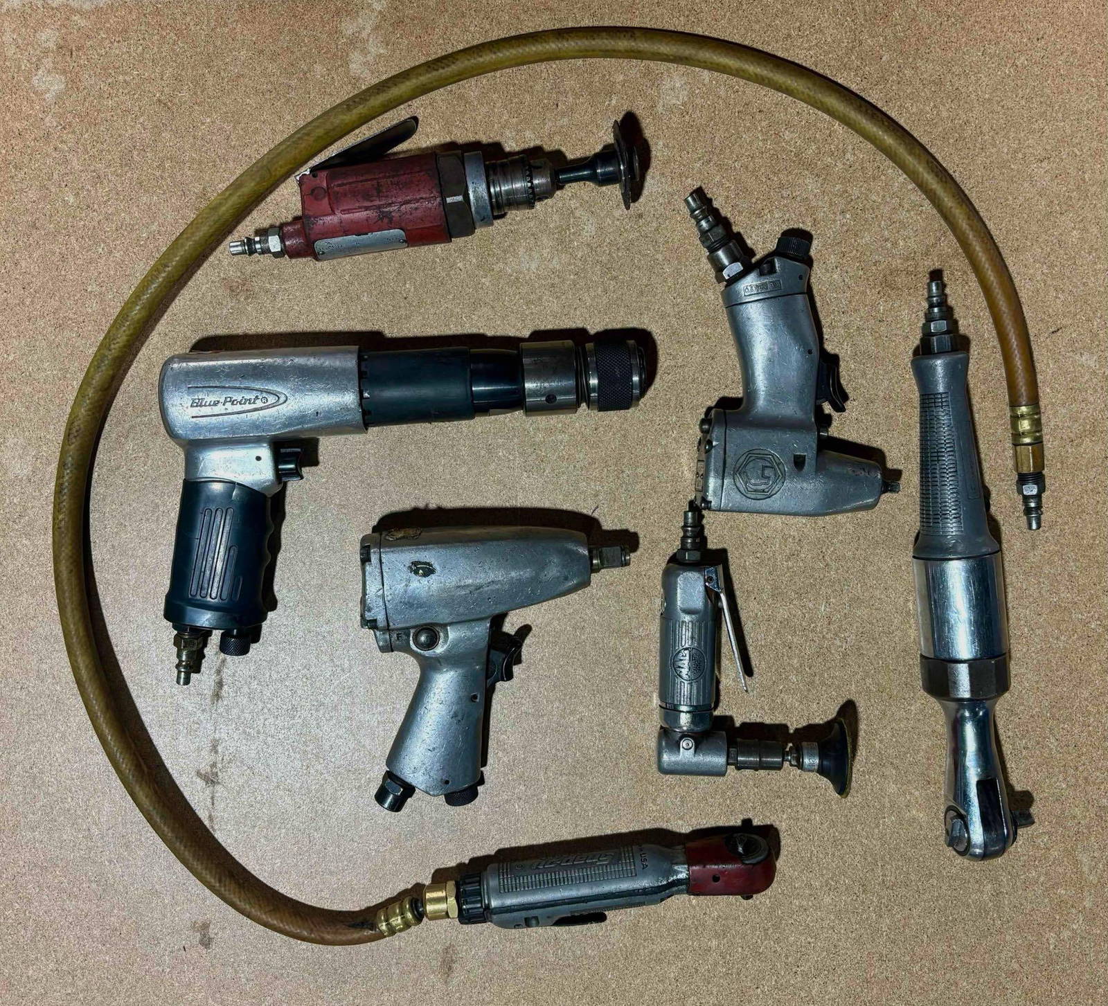 Seven Pneumatic Mechanic Tools (snap-on, Mac, Blue Point) Auction
