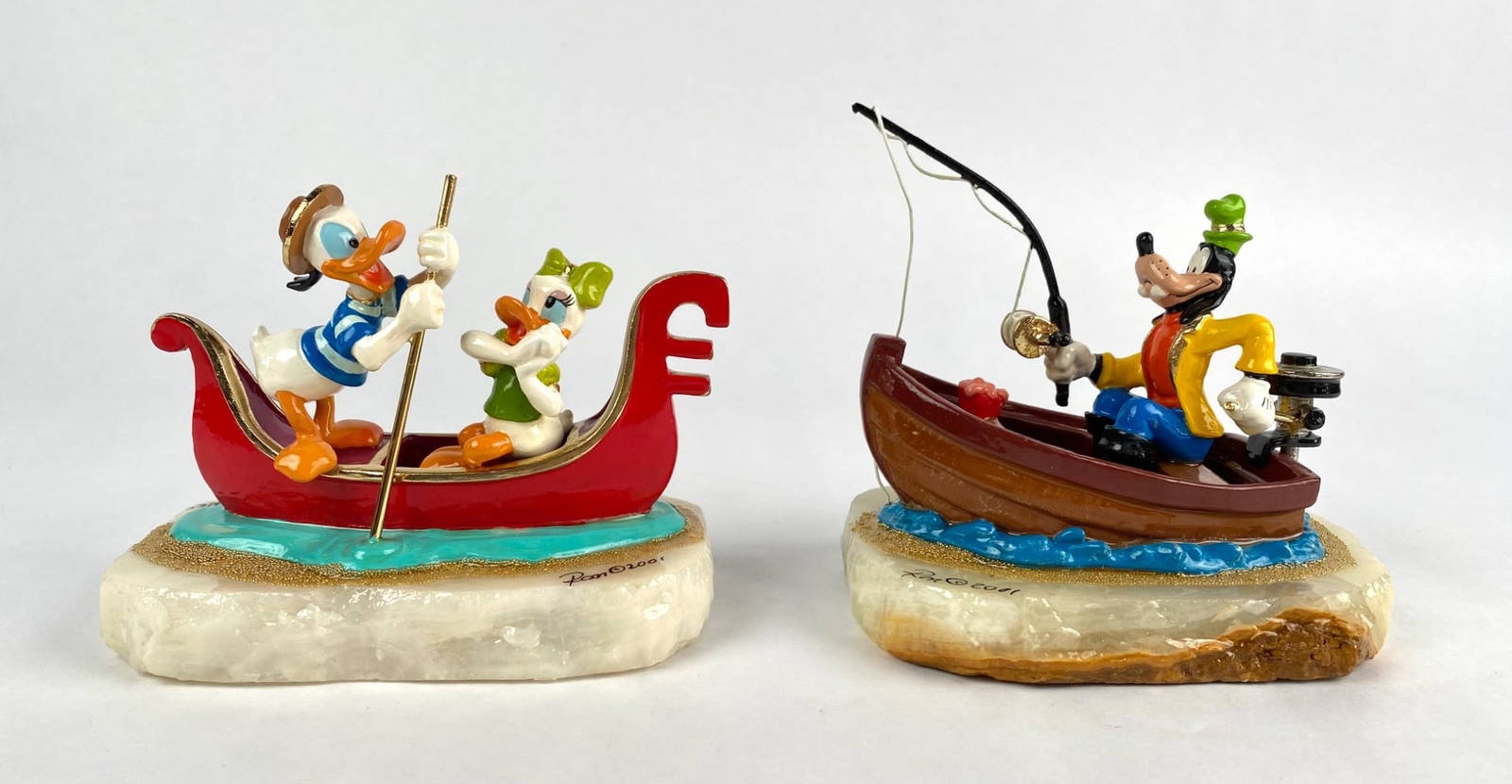 Pair Of Ron Lee Disney Figures Featuring Goofy And Donald Duck Auction