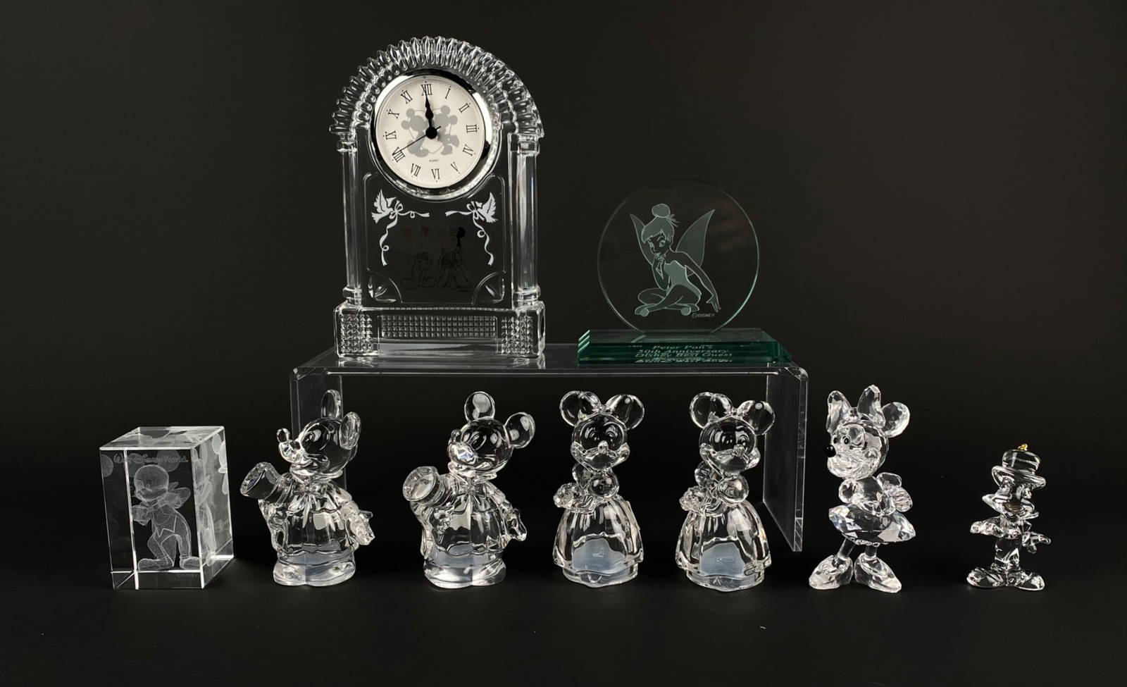 Collection Of Disney Lenox Crystal Figurines, Clock, And Keepsakes Auction