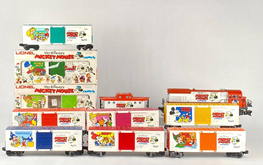 Lionel Walt Disney Mickey Mouse Express Train Set With 11 Pieces Auction