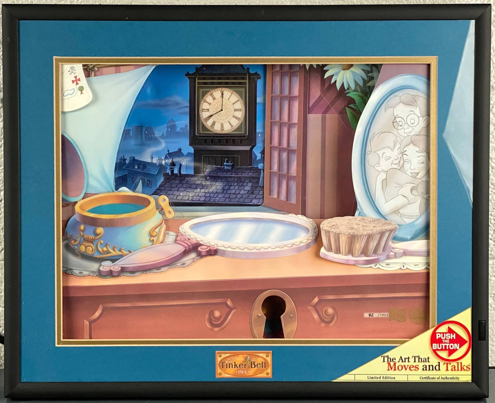 Disney Tinker Bell 1953 Limited Edition Moving And Talking Art (coa ...