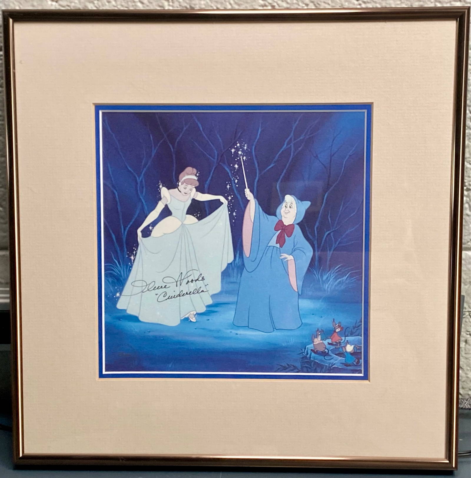 Signed Disney Commemorative Cinderella Lithograph Auction