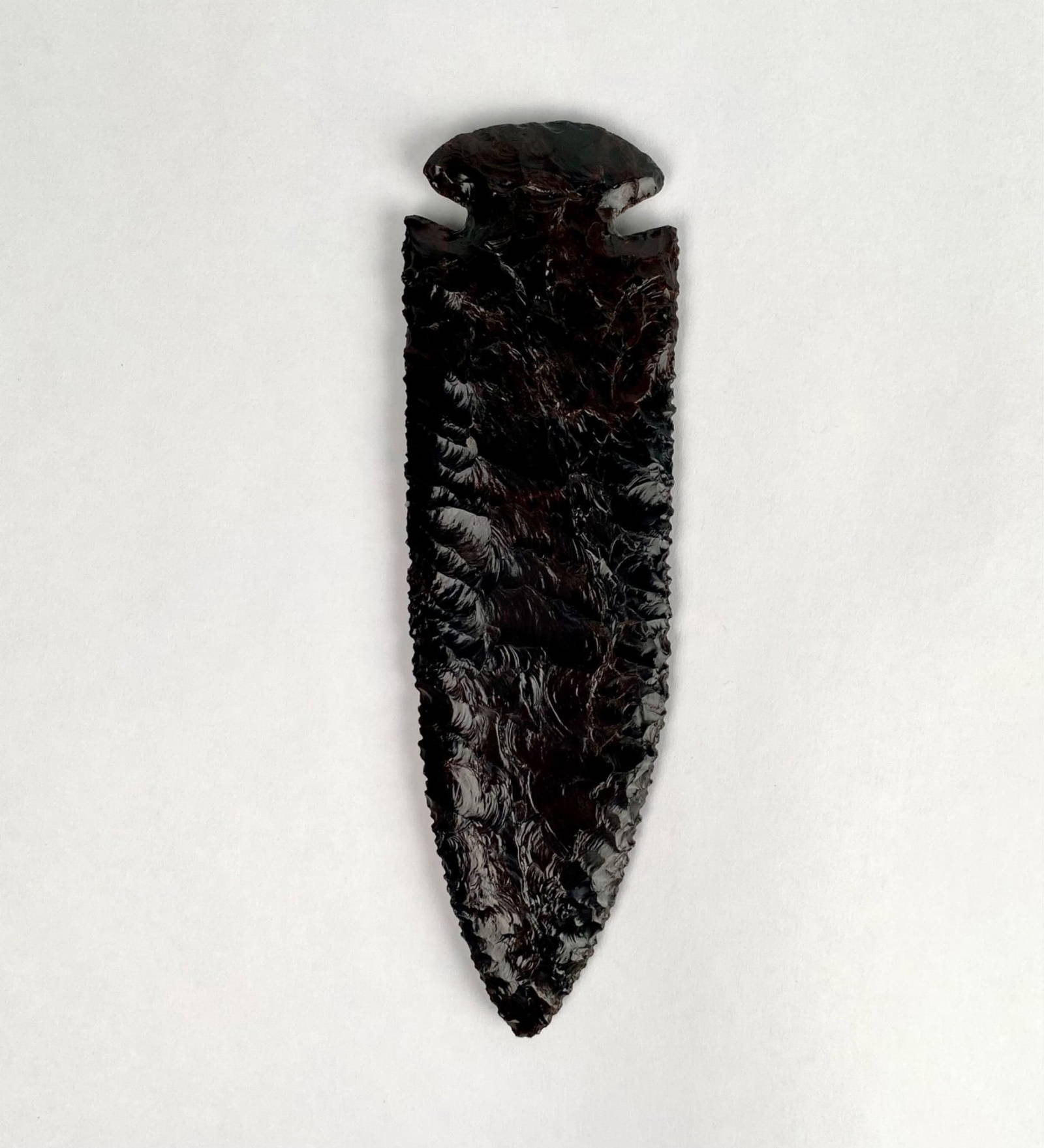 Large Flint Knapped Obsidian Blade With Notched Handle - Jun 20, 2025 ...