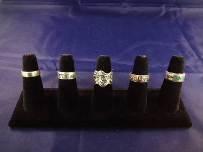 (5) Carolyn Pollack Sterling Silver Southwest Rings