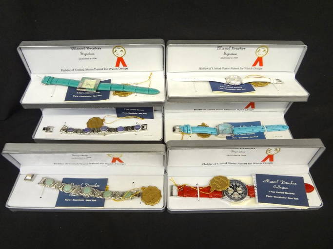 (6) Marcel Drucker Watches In Original Boxes