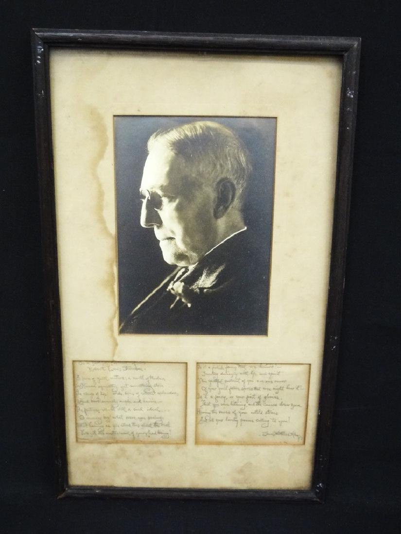James Whitcomb Riley Full Hand Written Poem Signed by