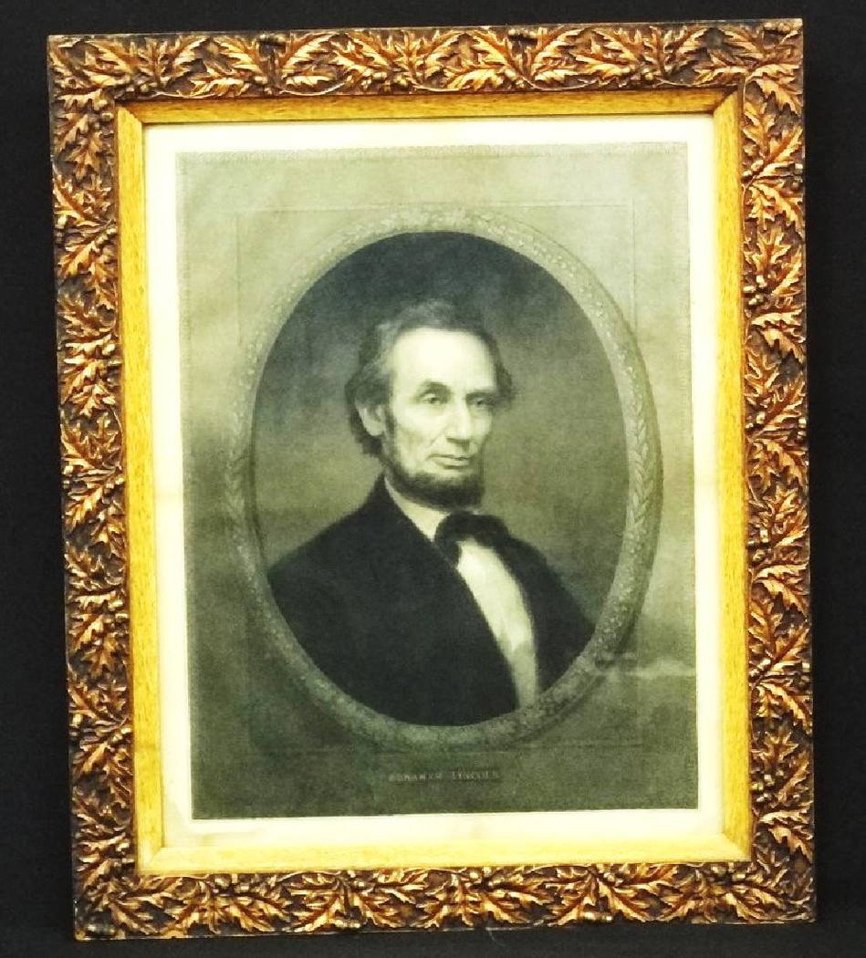 William Marshall Engraving Abraham Lincoln Period Leaf William Marshall Engraving Abraham Lincoln Period Leaf